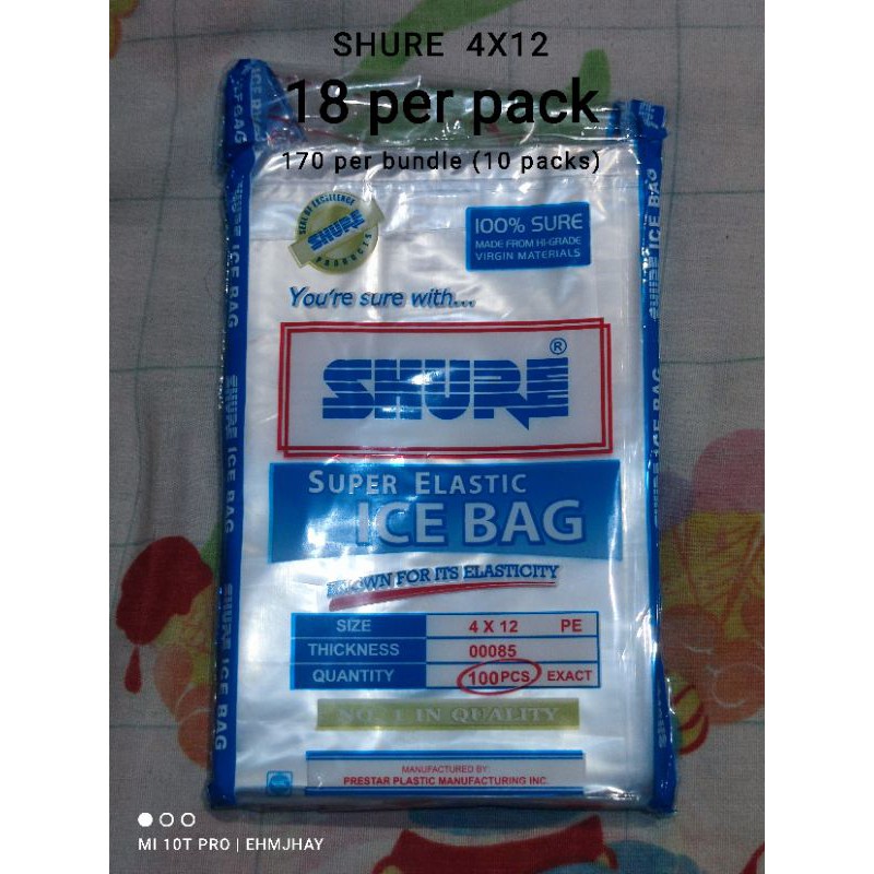 Shure Plastic Ice Bag 4x12 | Lazada PH