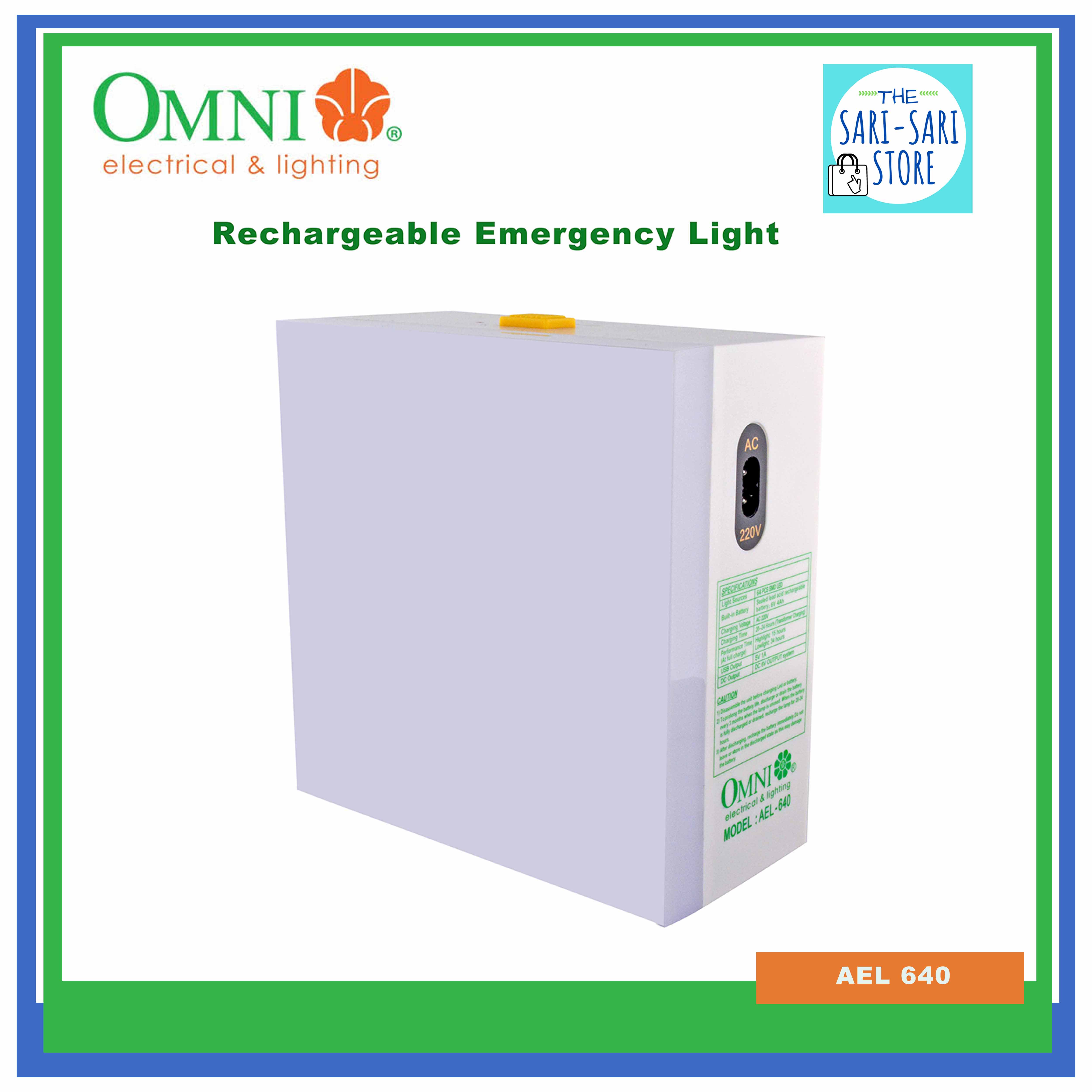 Omni Rechargeable Emergency Light AEL 640 | Lazada PH
