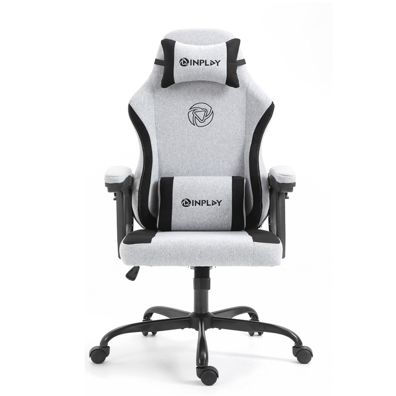 Inplay Fox F5 Gaming Chair Black Grey White Grey Beige Fabric Material ...