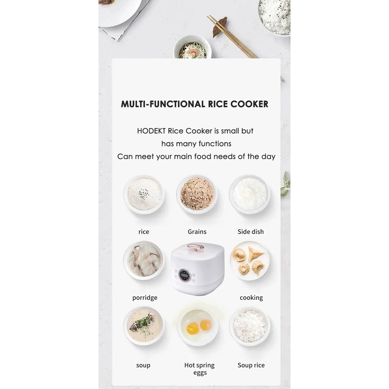 家电 HODEKT 2L Rice Cooker small with steamer Multi-Function Non-Stick ...