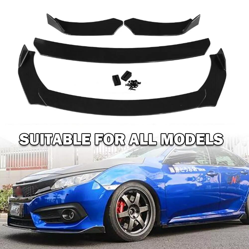 Universal 3PCS Car Front Lip Chin Bumper Body Kits Car Front Lips ...