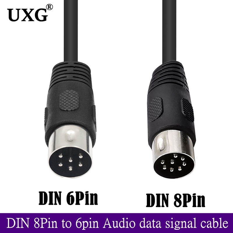 MIDI 8 Pin Din Male TO 6 Pin Male Audio Data Signal Cable 1.8meter ...
