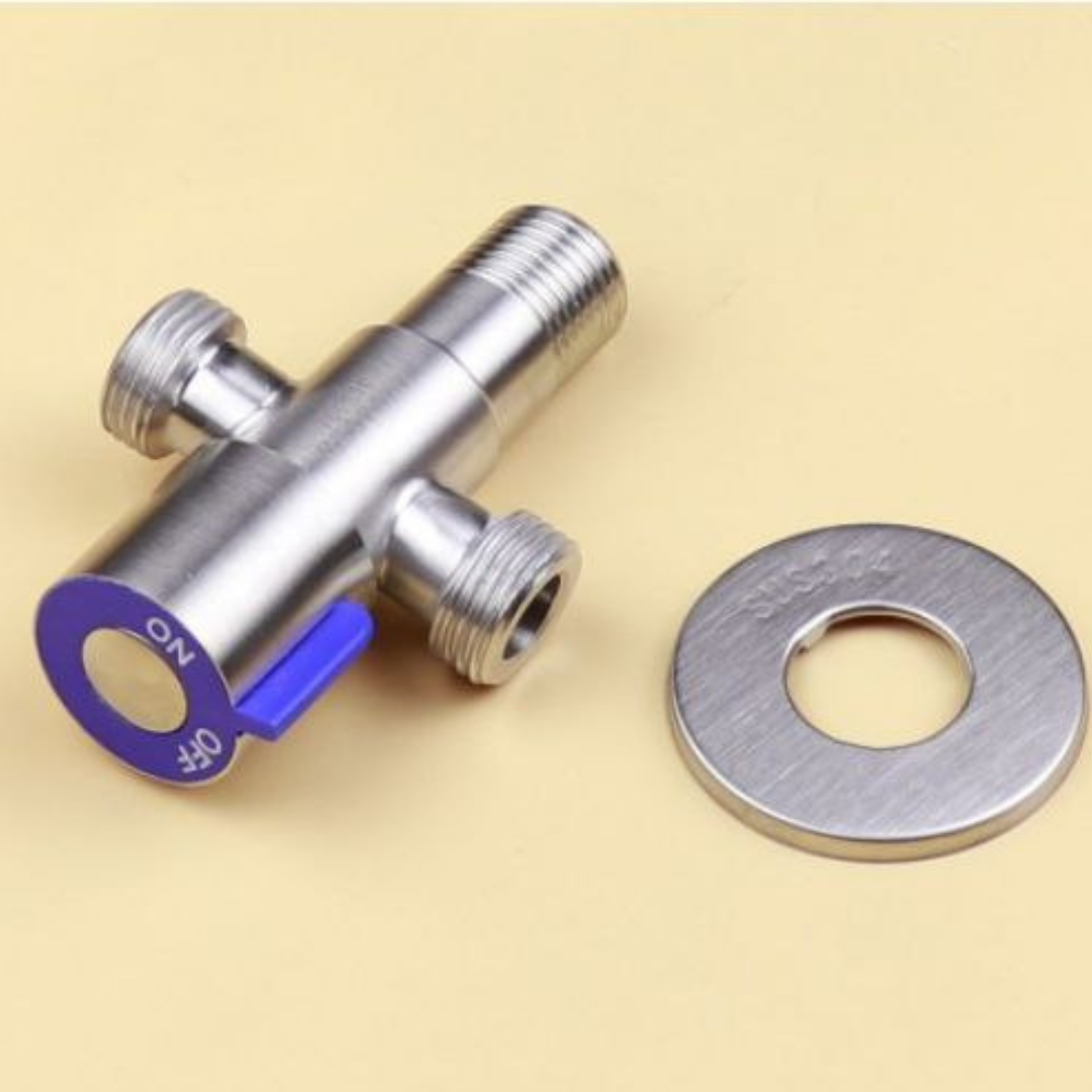 2 Way Angle Valve Connector Faucet 304 Stainless Steel Heavy Duty ...