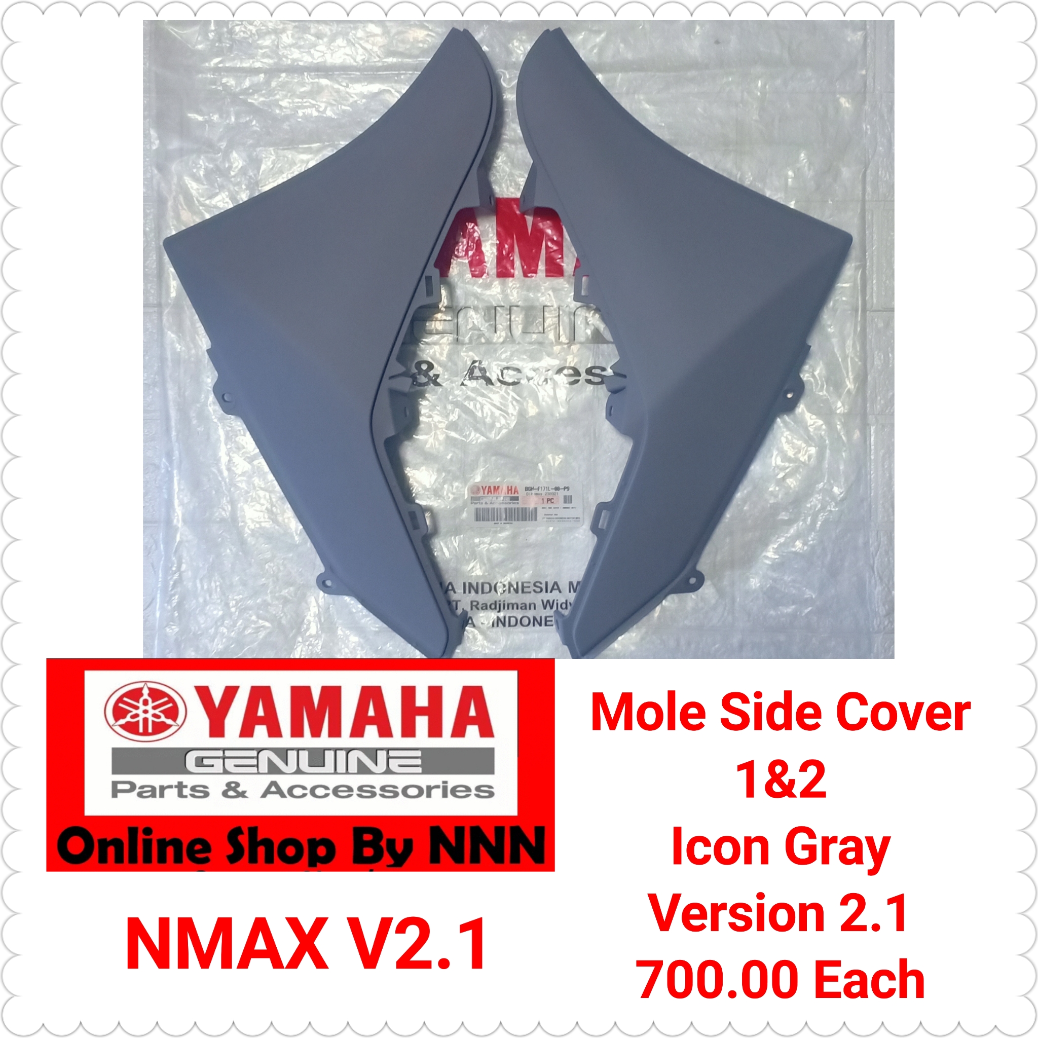 MOLE SIDE COVER 1&2 FOR NMAX V2 AND V2.1 YAMAHA GENUINE PARTS | Lazada PH