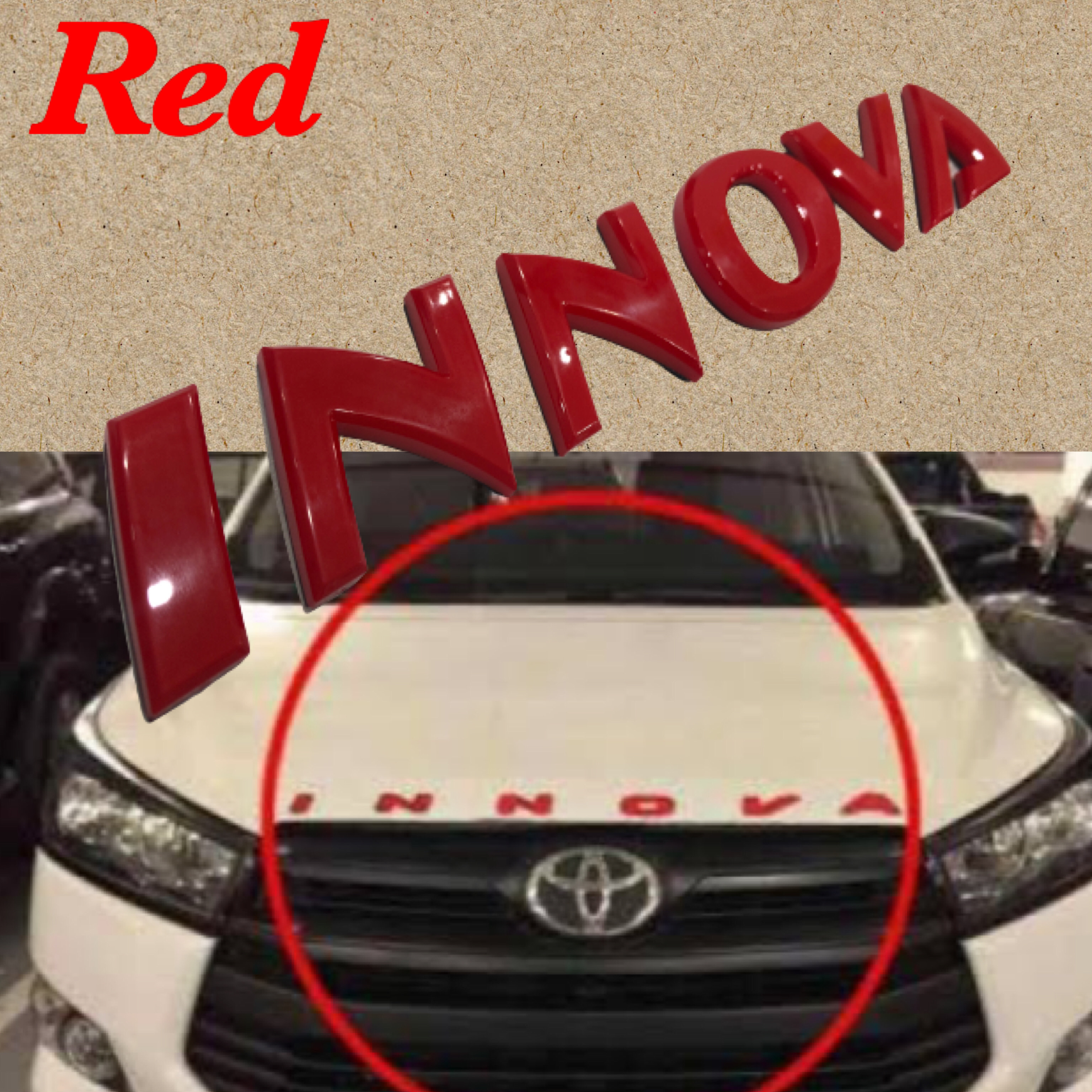 CPAO ABS TOYOTA INNOVA Letters Car Auto Front Hood Emblem Badge Sticker ...