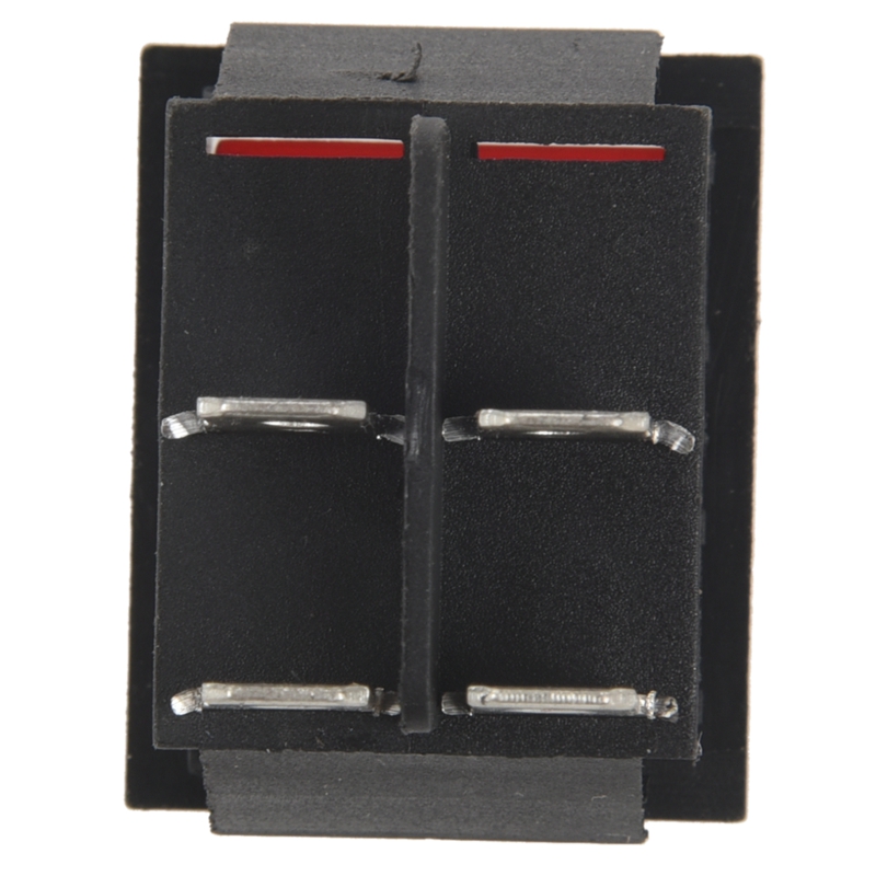 Red Light 4 Pin DPST ON/OFF Snap in Rocker Switch 15A/250V 20A/125V AC ...