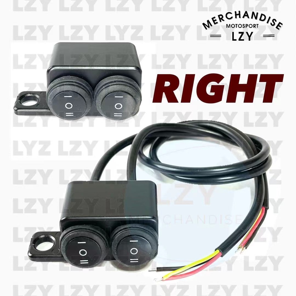 Dual 3 Way Switch Side Mirror Mount Waterproof Led Headlight MDL Switch ...