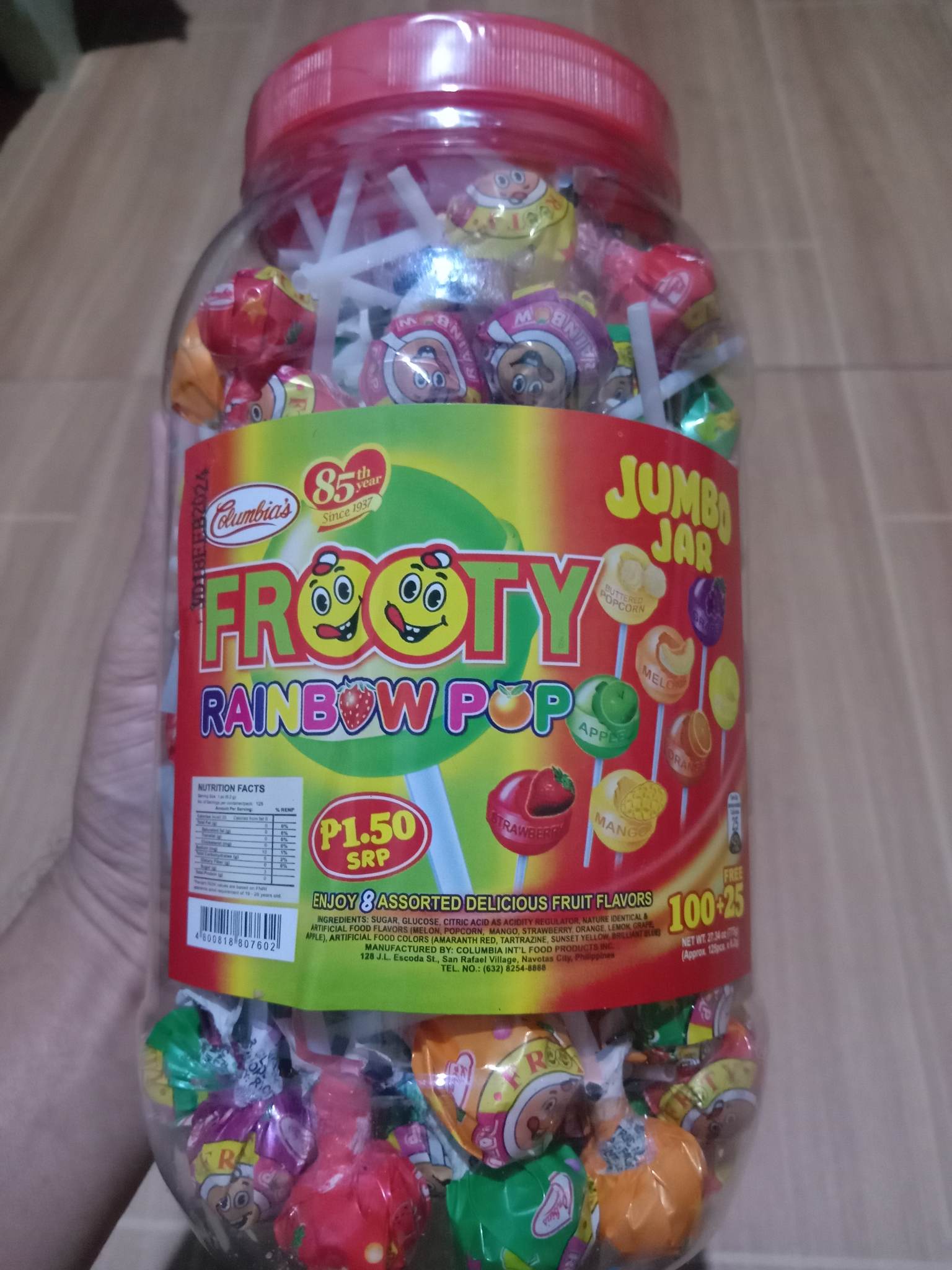 Frooty Rainbow Pop Jumbo Jar 100pcs 775 grams | Lazada PH