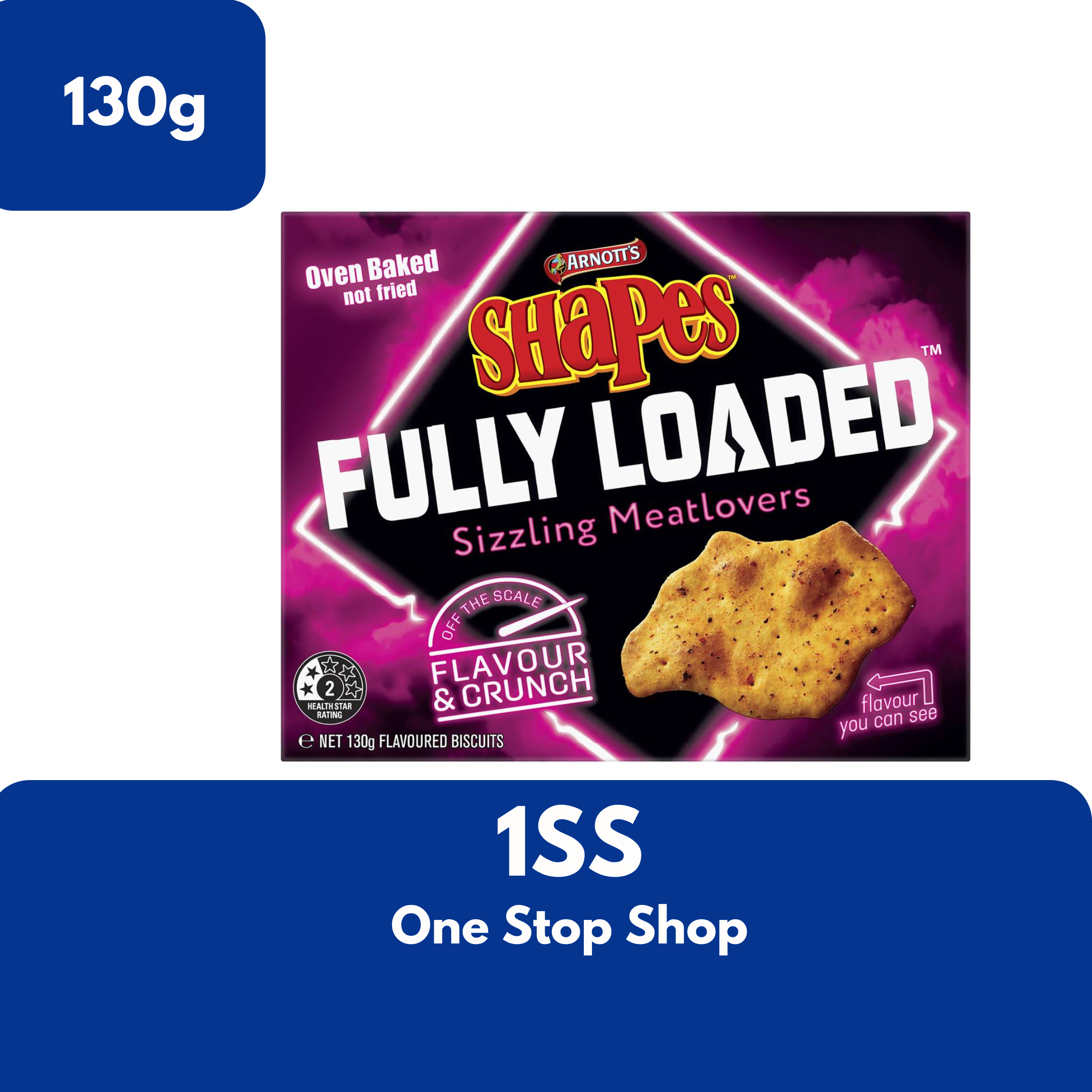 Arnott's Shapes Fully Loaded Sizzling Meatlovers Biscuits, 130g | Lazada PH