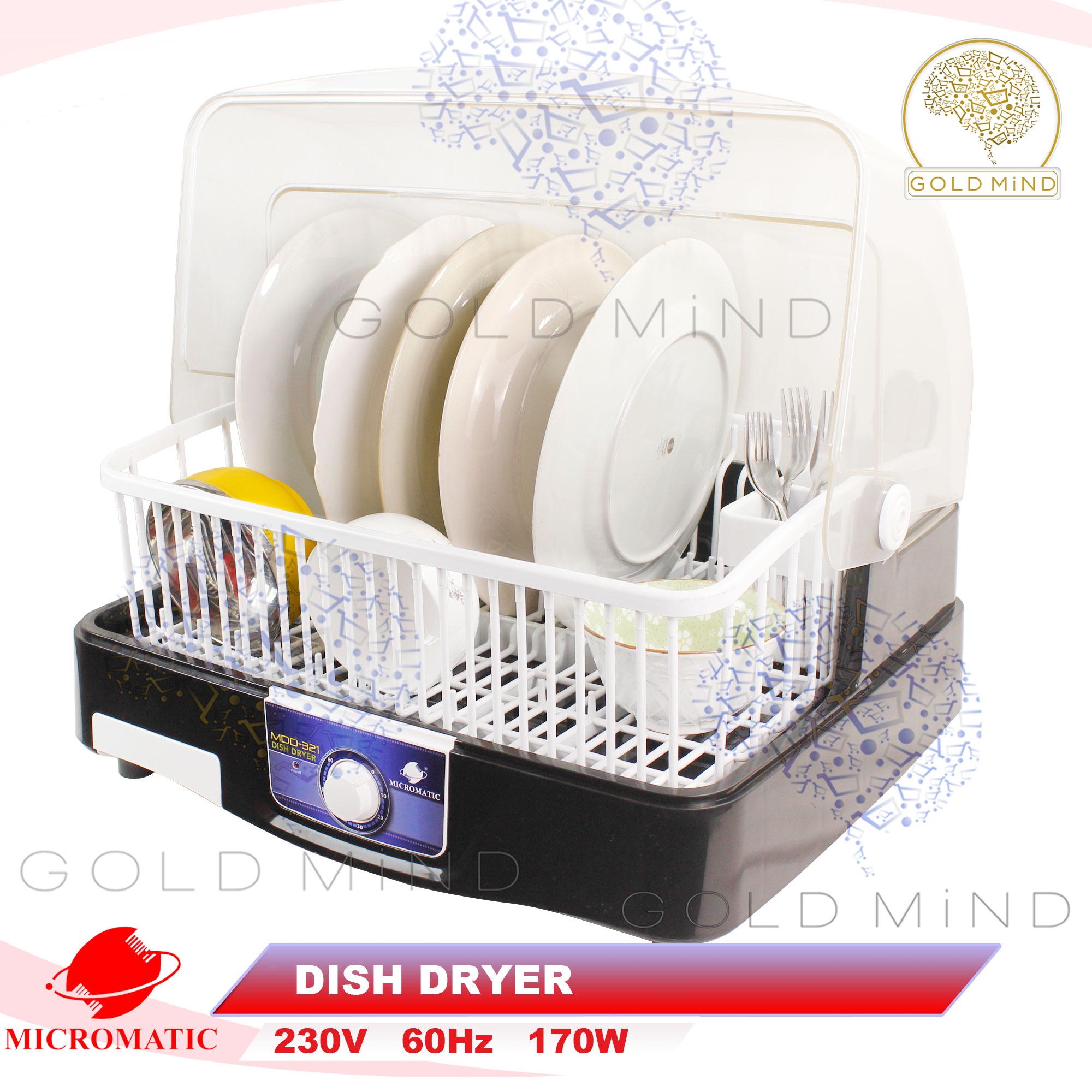 Micromatic Dish Sterilizer Dryer 43L Capacity with 60-Minute Automatic ...