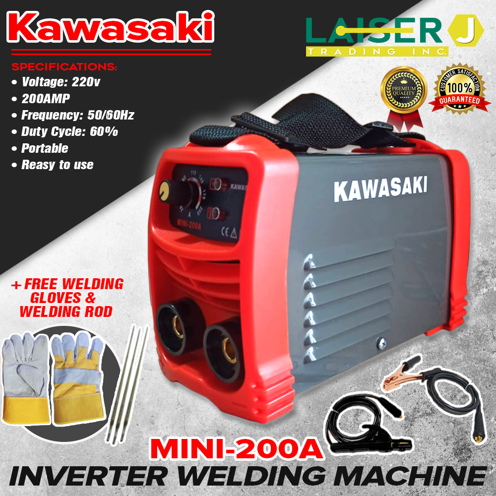 Kawasaki Inverter MINI Welding Machine 200AMP MINI-200A +3 PCS Welding ...