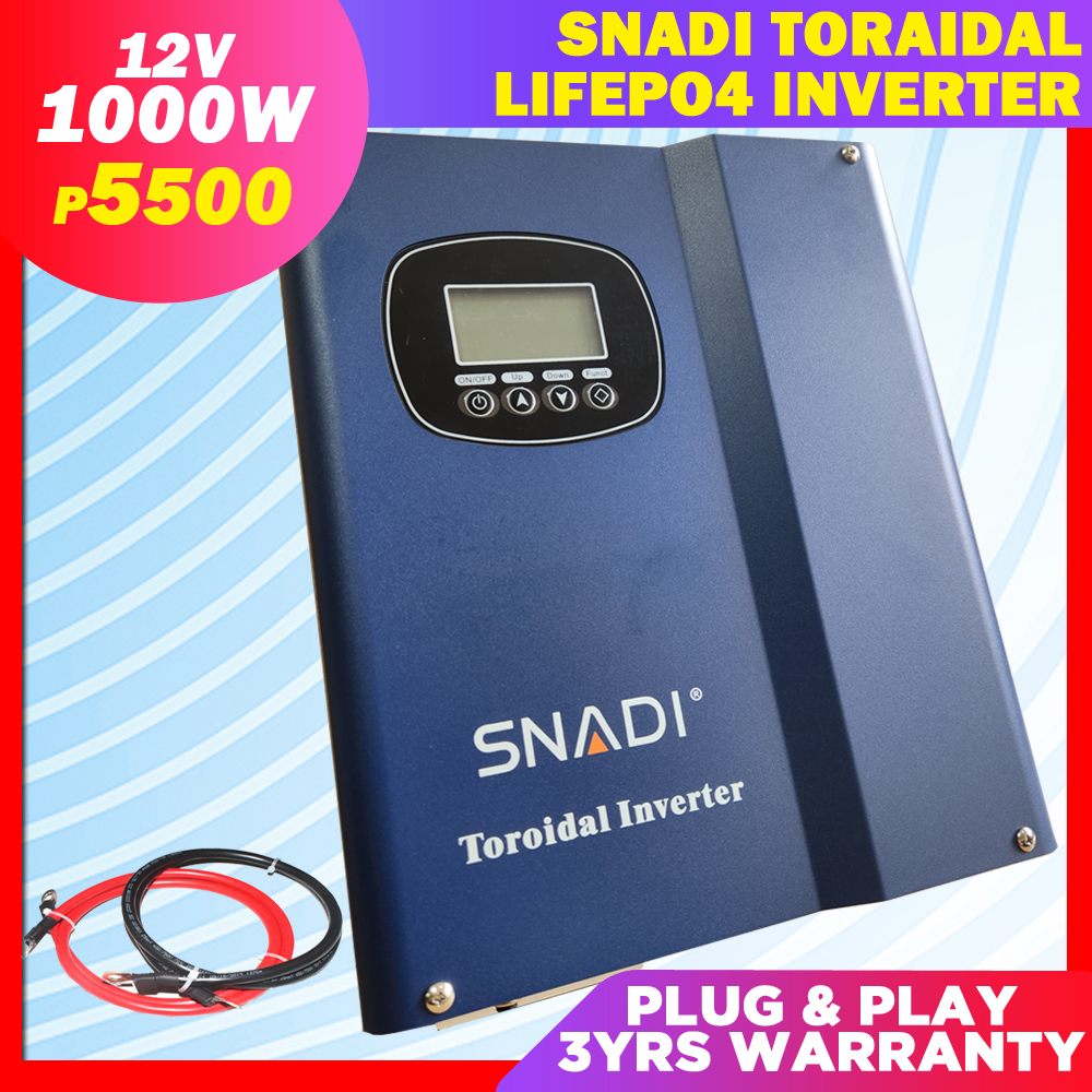 Snadi Inverter Toroidal Solar Inverter 12V1000W Snat Inverter | Lazada PH