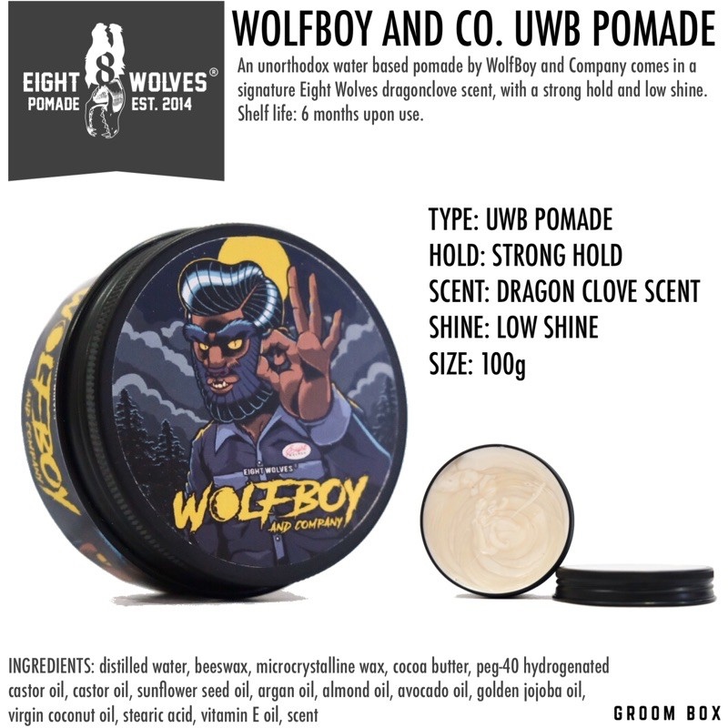 【COD】 [Eight Wolves] WolfBoy and Co. Unorthodox Water Based Pomade ...