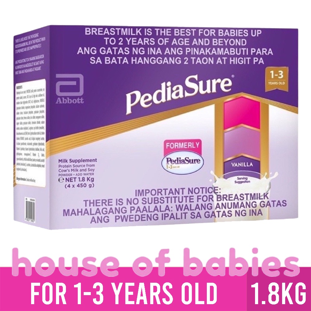 Pediasure Vanilla 1-3 Years Old 1.8kg | Lazada PH
