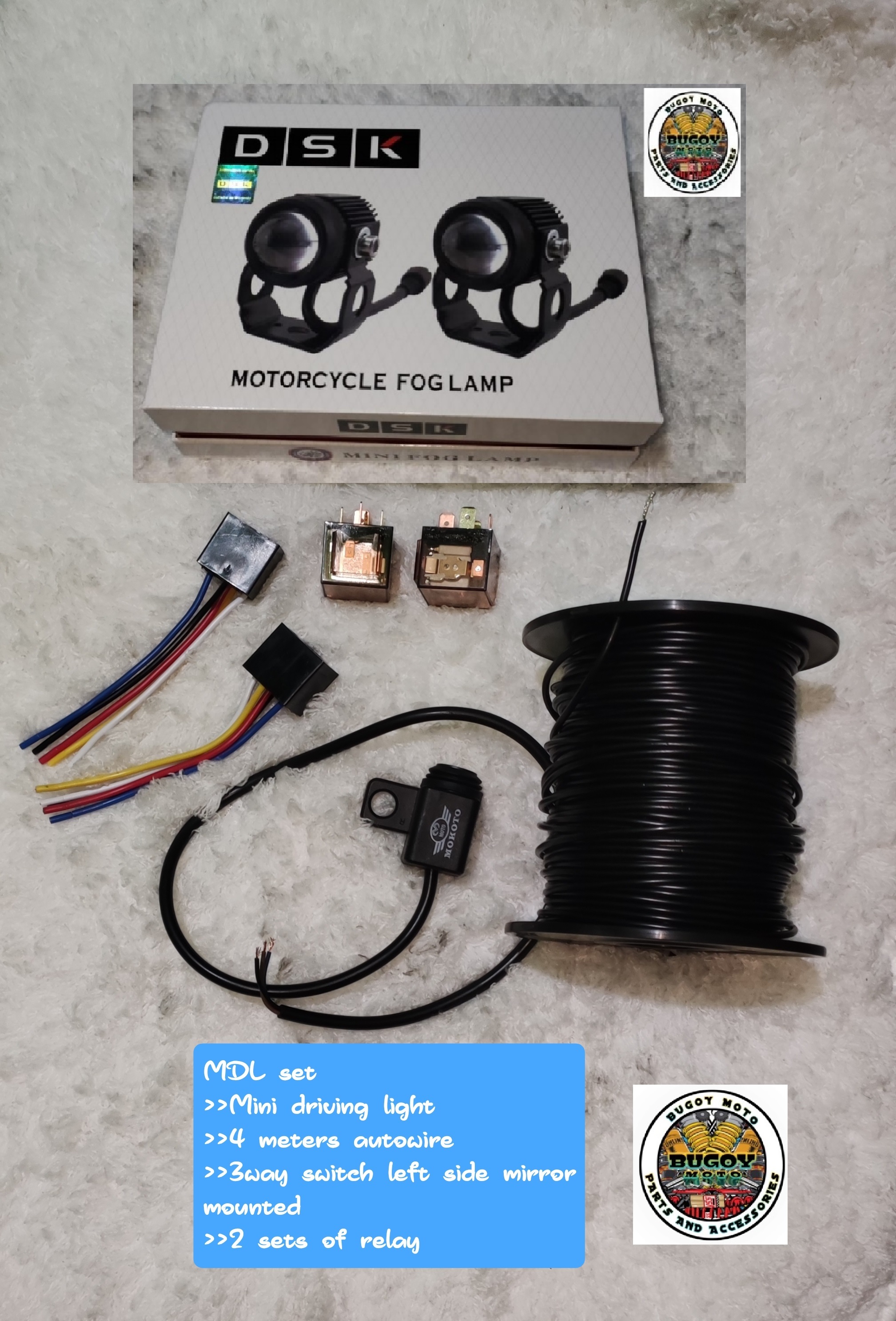 Mini Driving Light DSK D2 40 watts each bulb 4wires WHITE / YELLOW ...