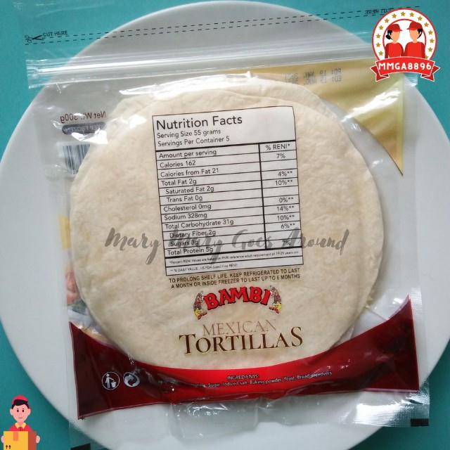 Bambi Tortillas Wrap 12pcs/pack 6 x 6 [soft tacos shawarma wrap ...
