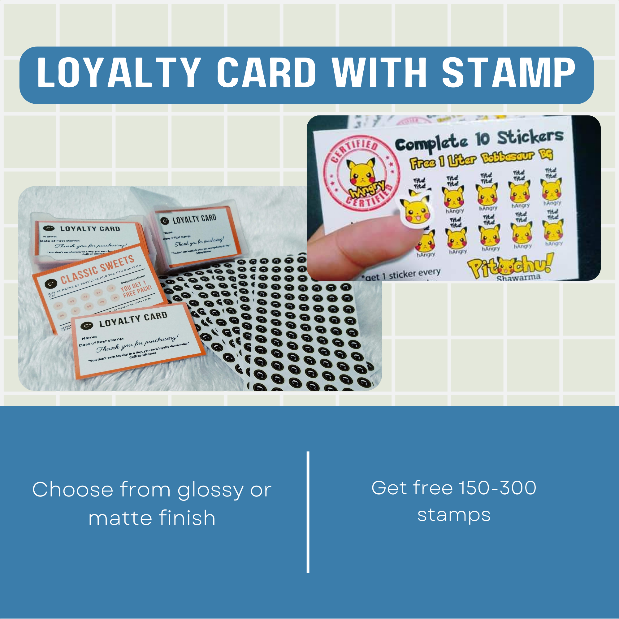 Loyalty Card with Free Sticker Stamps | Lazada PH