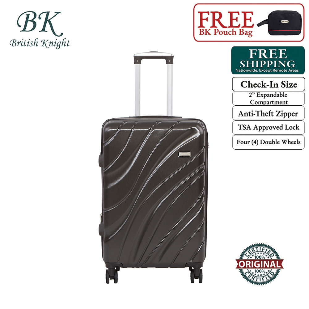 British Knight BHS917ZTE Black Medium (24 Inch) Expandable Luggage with ...