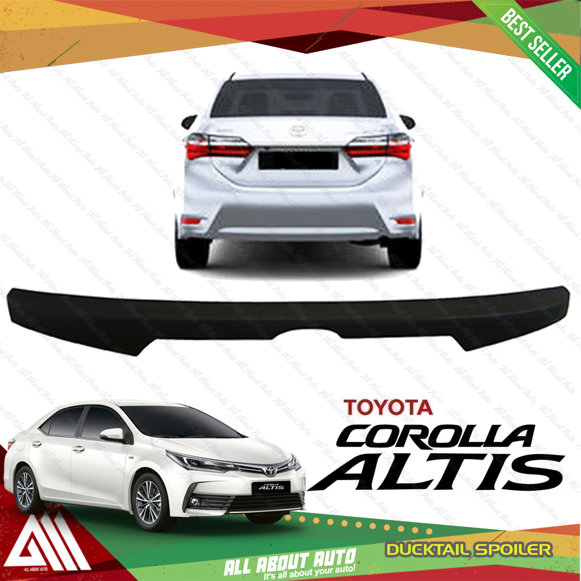 Toyota Corolla Altis 2019-2021 Ducktail Spoiler (Matte Black) | Lazada PH