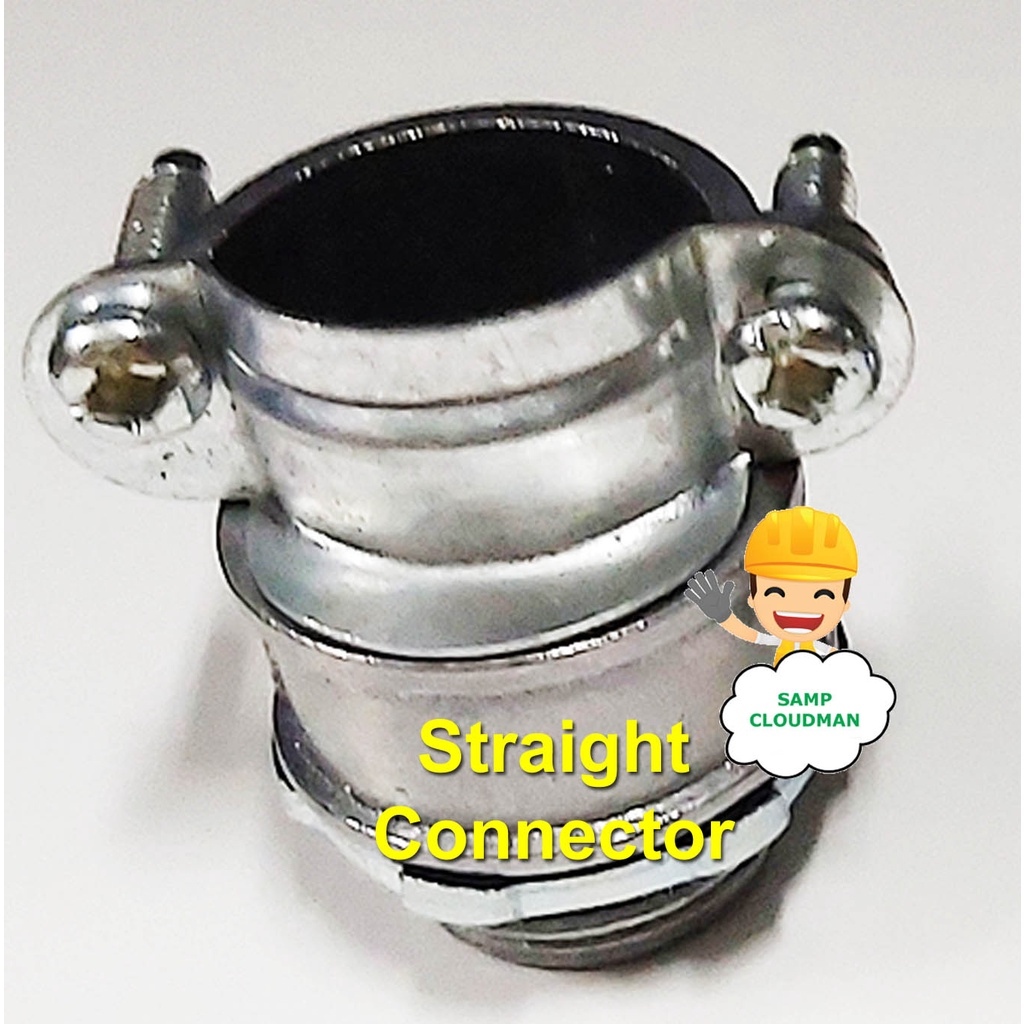 Regular EMT Connectors G.I. Conduit 1/2 or 3/4 or 1 Straight Connector ...