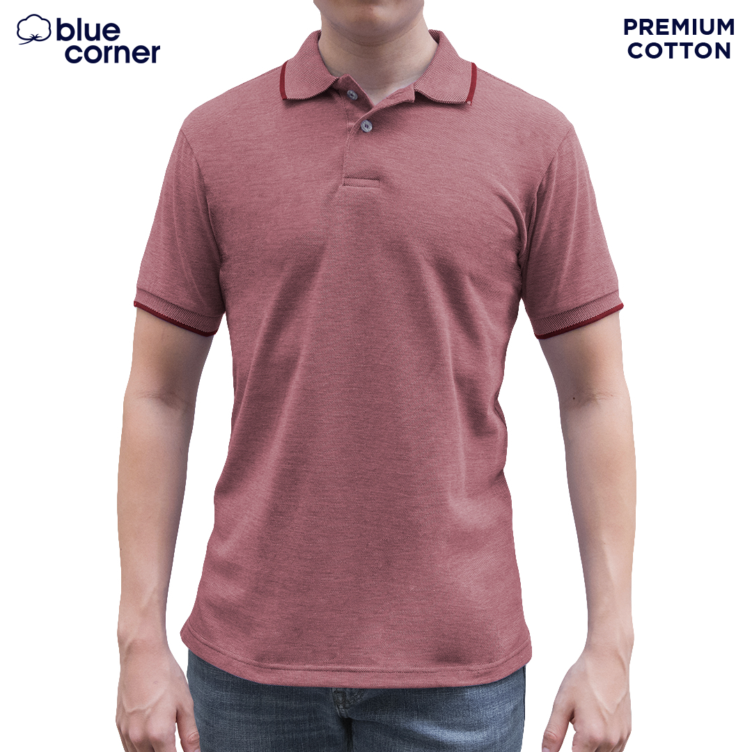 Blue Corner Premium Cotton Polo Shirt for Men Birds Eye View Design ...