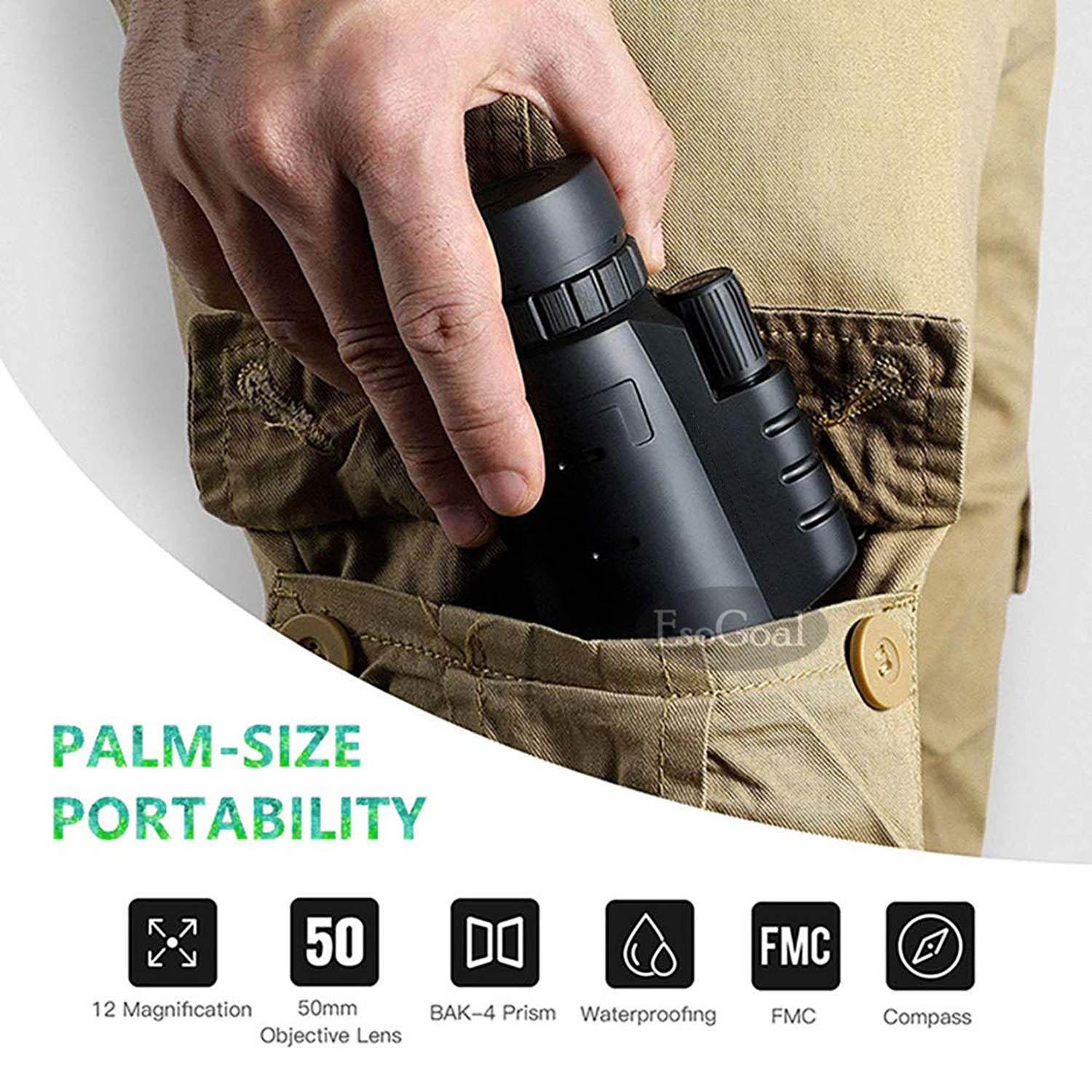 40X60 กล้องโทรทรรศน์ HD Mini Monocular สำหรับ Camping กลางแจ้งกล้องมอง ...