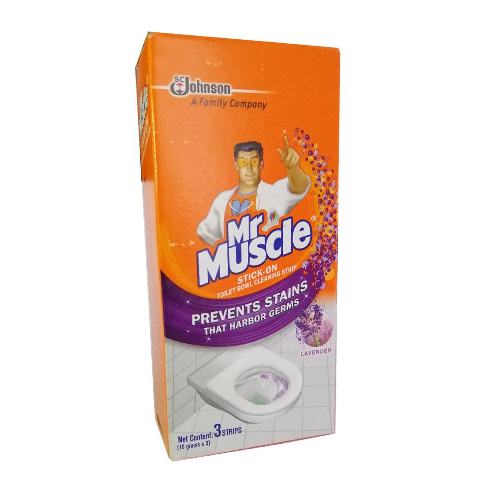 Mr. Muscle Stick-On Toilet Bowl Cleaning Strip in Lavender Scent (3 ...