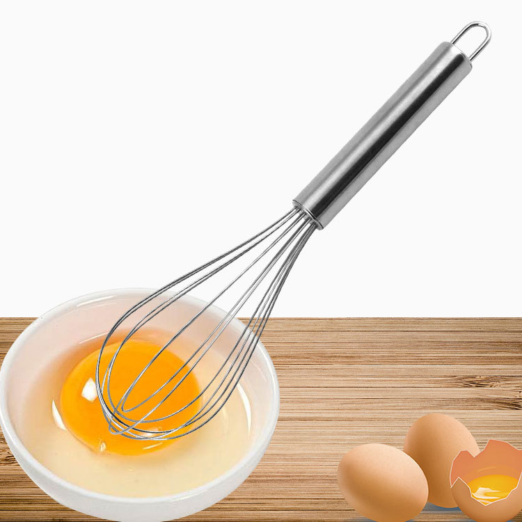 Thick 8wire stainless steel handle mixer,manual egg beater,used mixing ...