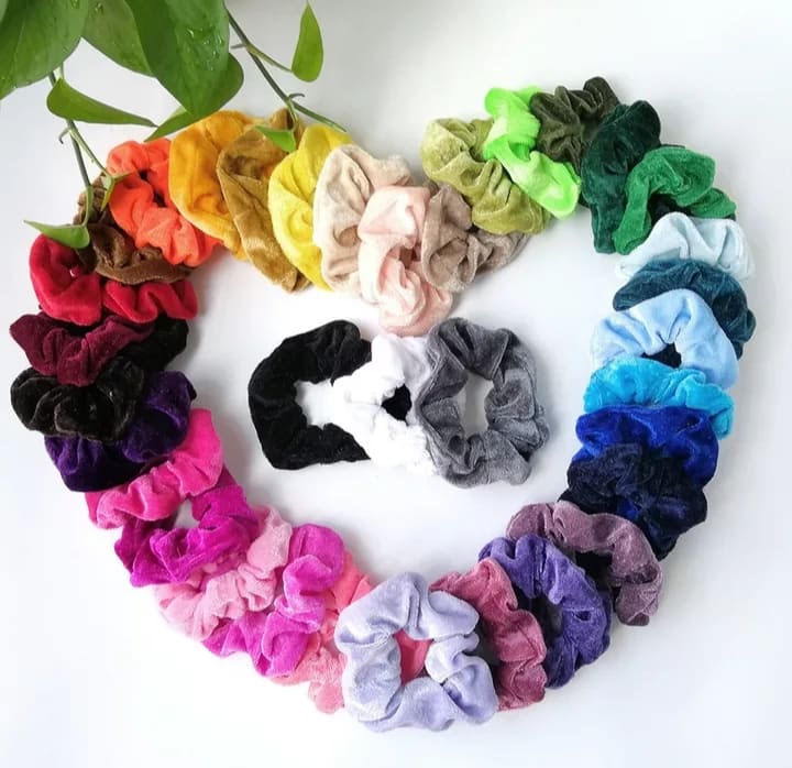 12 Pcs Assorted Velvet Ponytail | Lazada PH