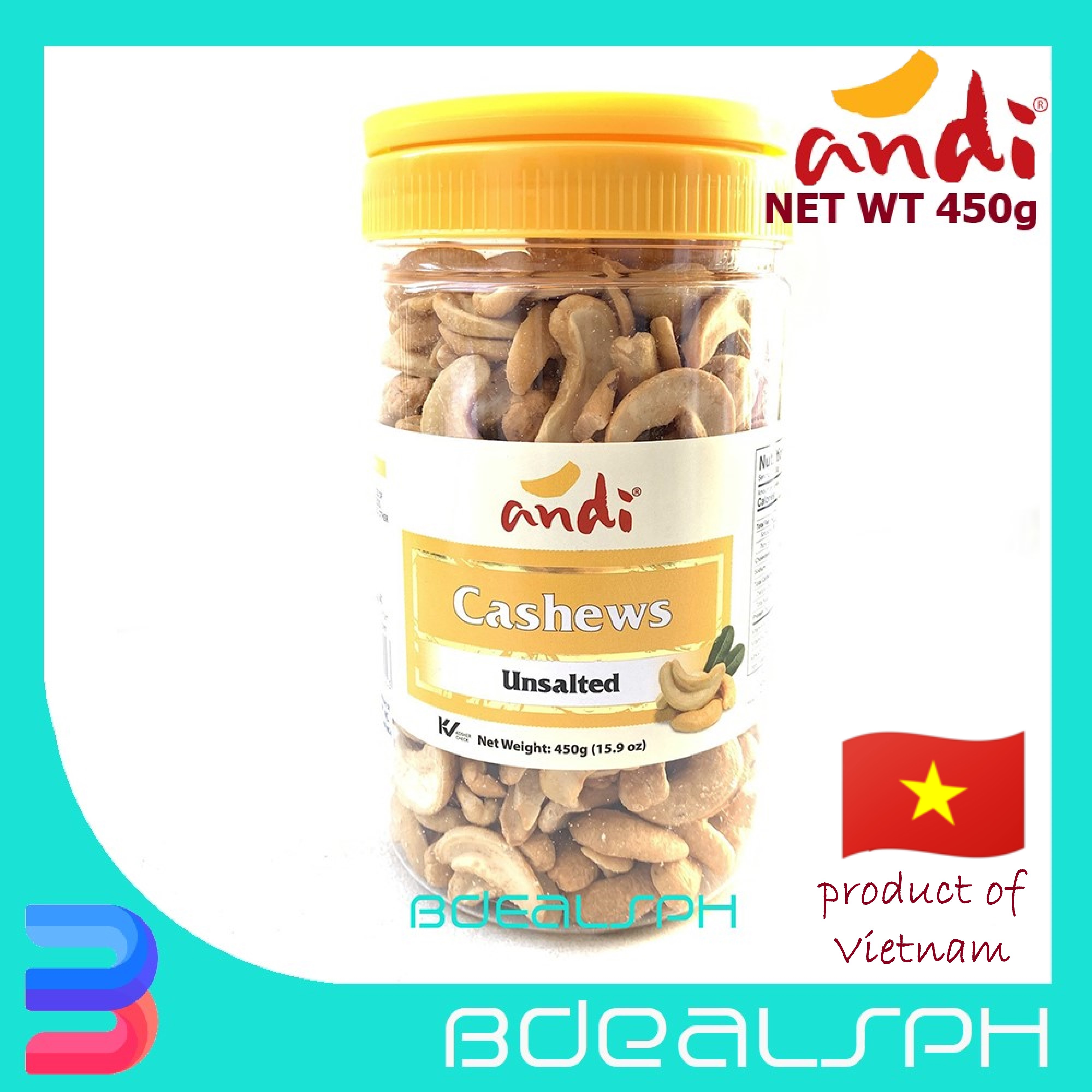 Andi Unsalted Cashews 450g | Lazada PH