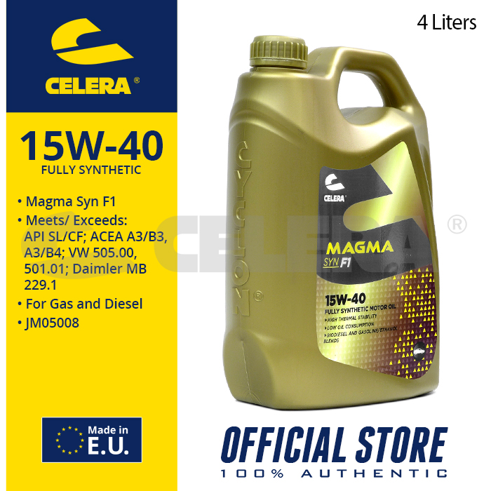 CELERA 15W40 Fully Synthetic Magma SYN F1 Car Engine Oil for Gasoline ...