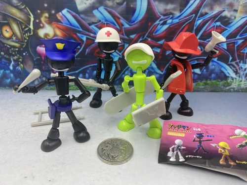 Genuine Bulk Stickman Occupation Movable Shokugan Gacha Anime action ...