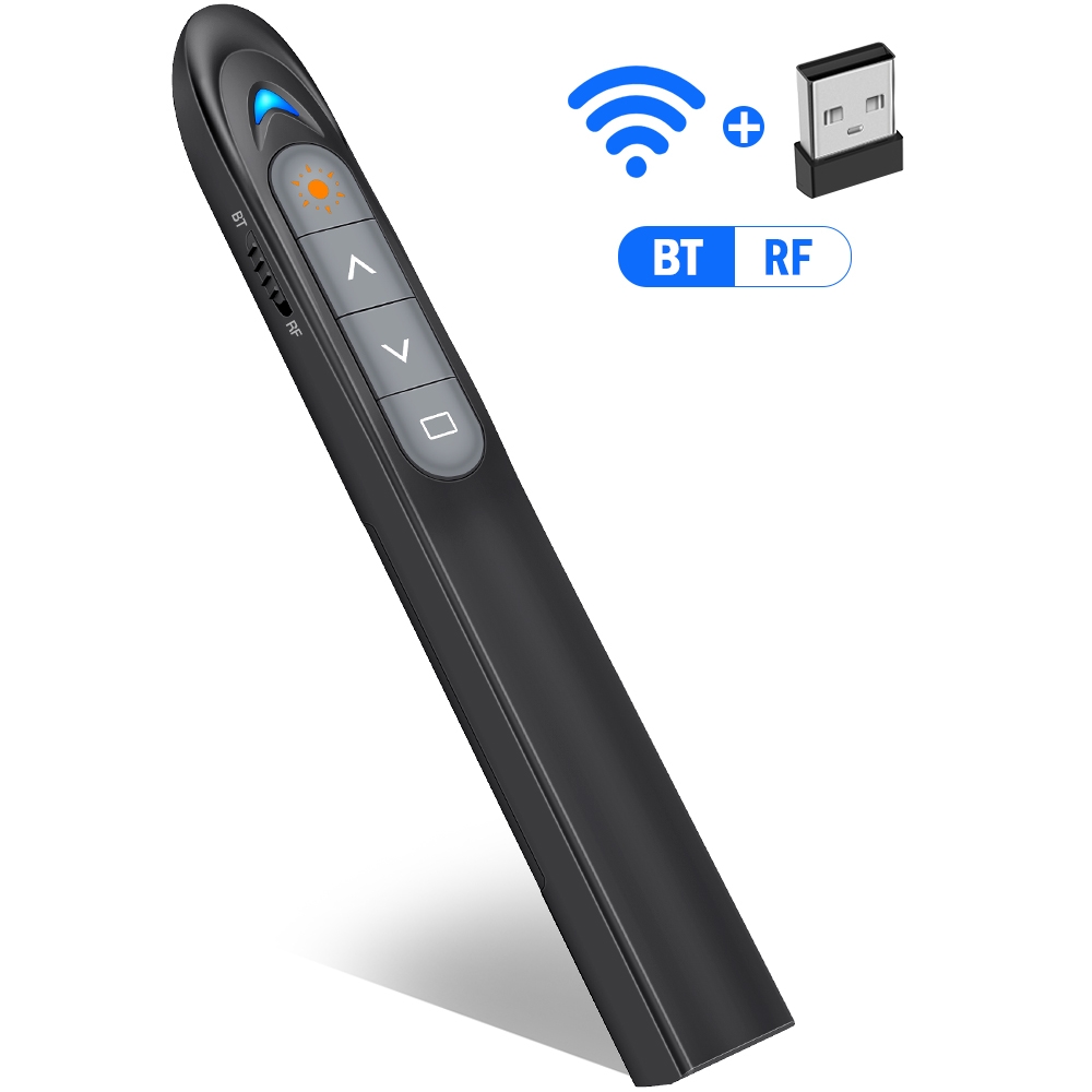 Bluetooth Wireless Presenter For Powerpoint Presentation Red Light Pointer For PPT Presentation ...