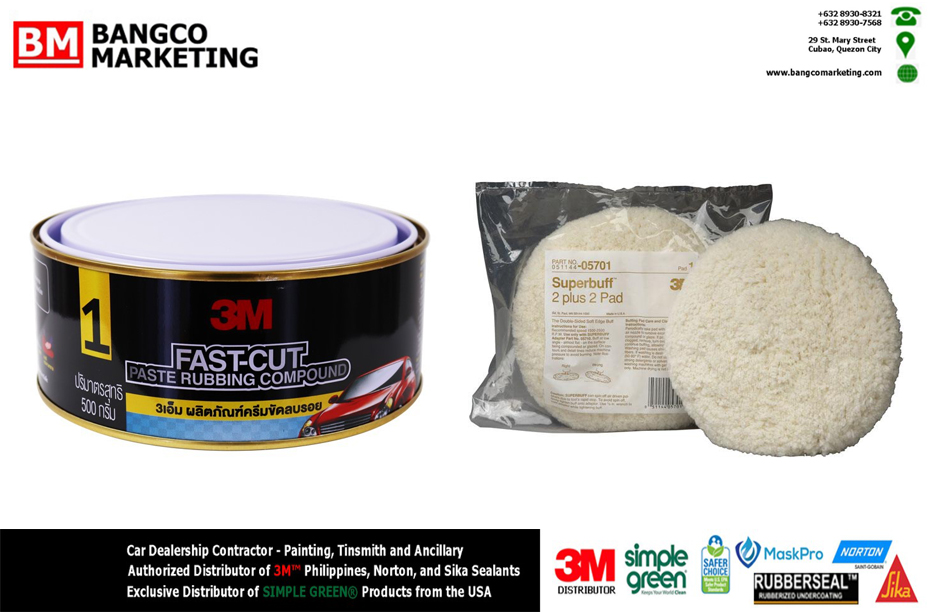 3M FAST CUT 500g & 3M BUFFING PAD 5701 | Lazada PH