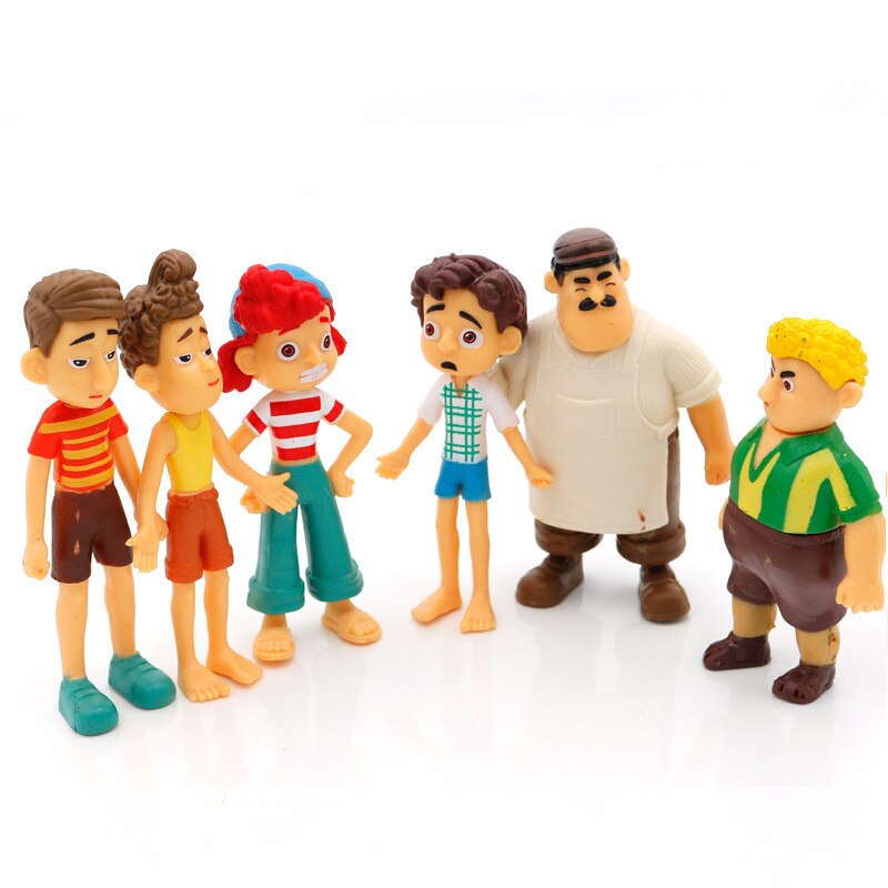 Disney Movie Pixar Luca Action Figure 6Pcs/Set Alberto Machiavelli ...