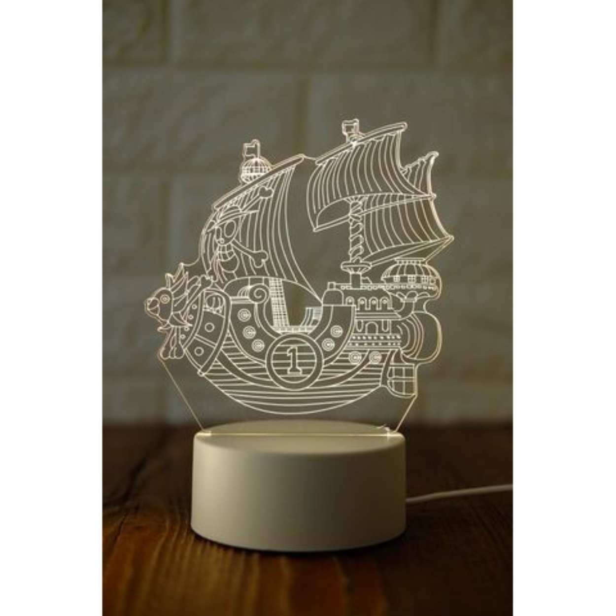 Luffy One Piece Anime onhand 3D Acrylic LED Lamp [single/7 colors/16 ...