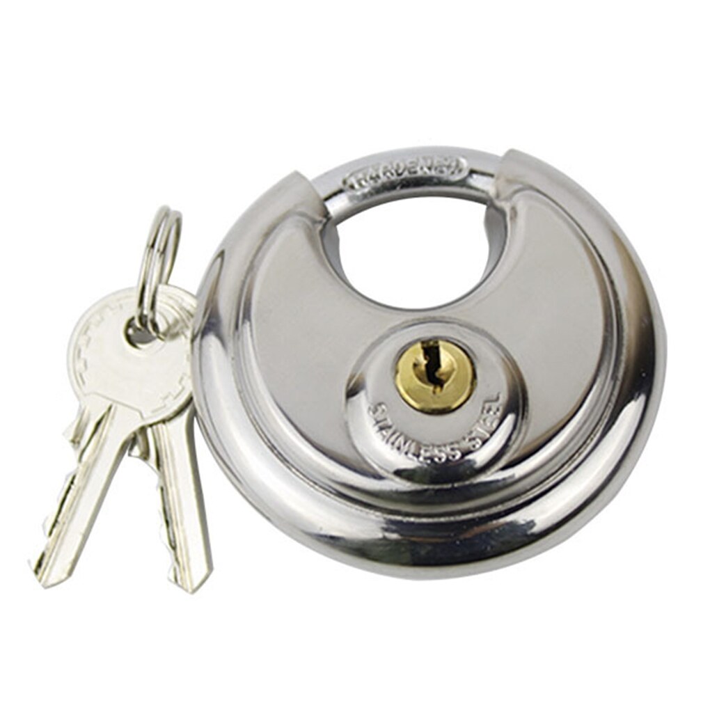 Stainless Steel Anti-Theft Padlock Disc Round Lock for Warehouse Door ...