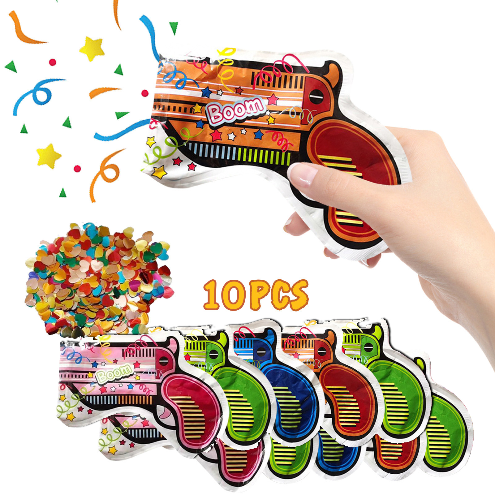 Streamers & Confetti Fireworks Launcher Inflatable Novelty Toy Gun New ...
