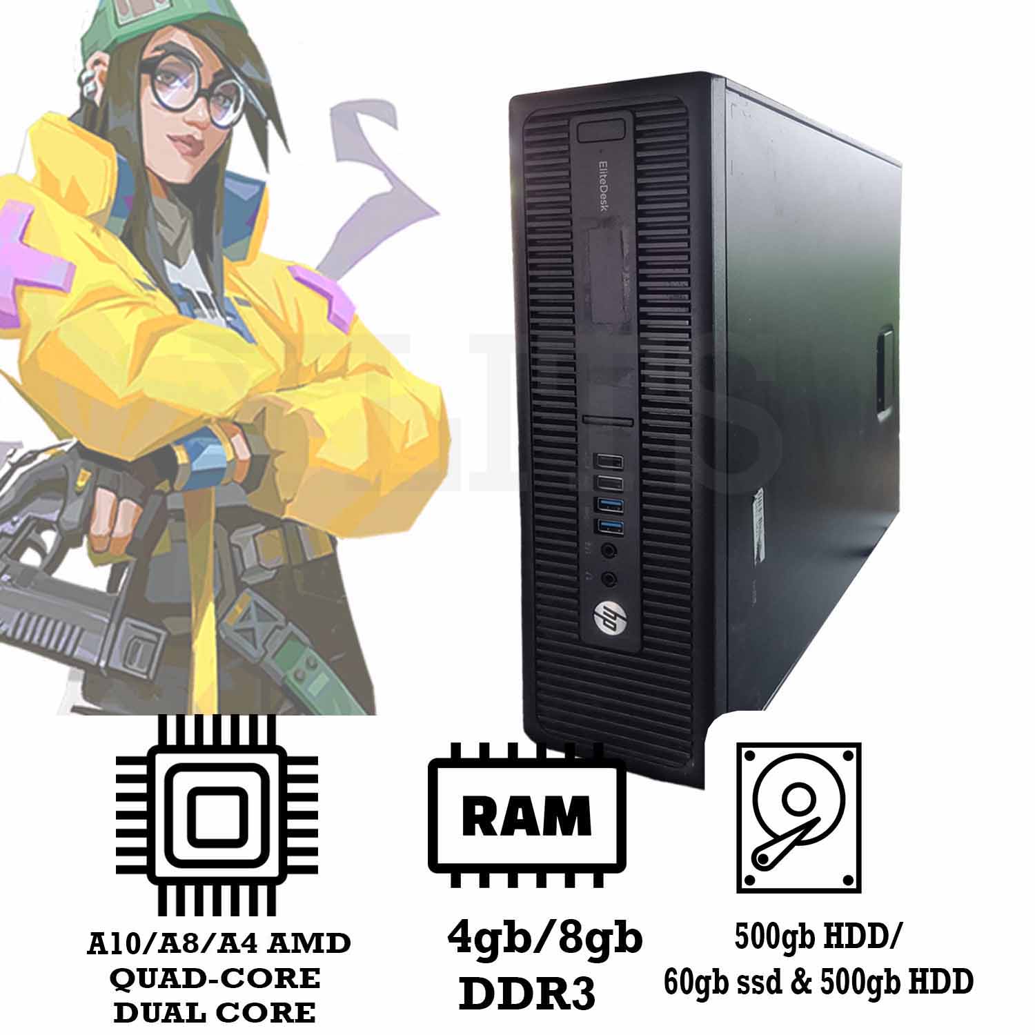 GAMING COMPUTER AMD A4 8GB RAM 500GB HDD WITH BUILD IN GRAPHIC FREE ...