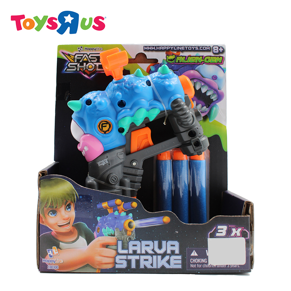Fast Shots Alien-Gen Larva Strike Blaster Toy, Ages 8+, 3 Foam Darts ...