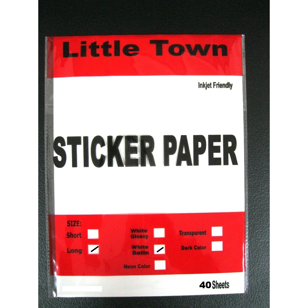 40 Sheets Satin Sticker Paper Size Long | Lazada PH