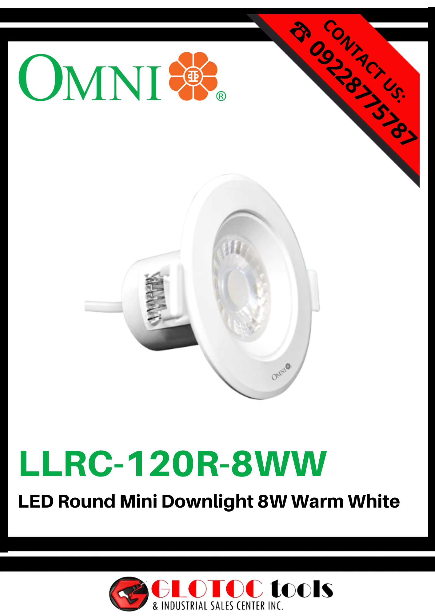OMNI LED Round Mini Downlight 8W Warm White LLRC-120R-8WW | Lazada PH