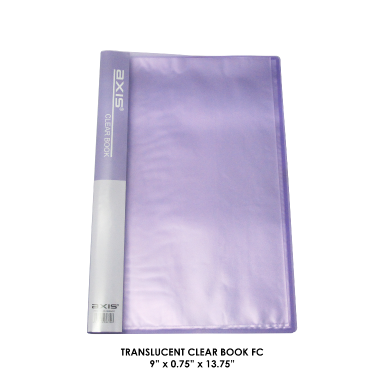 Clearbook Translucent Long FC Folder Display Book Non-Refillable 20 ...