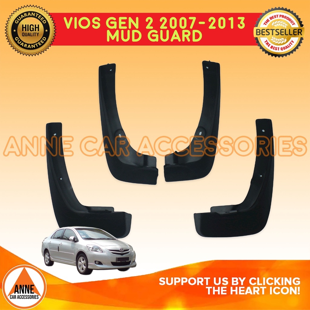 Mudguard for Toyota Vios Gen 2 / Gen 3 / Gen 4 / 2007 - 2023 Mud Guard ...