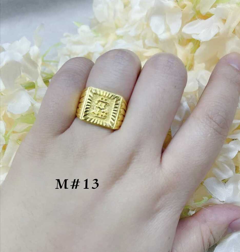 24K SAUDI GOLD RINGS PURE REAL LIFETIME USE NON FADED | Lazada PH