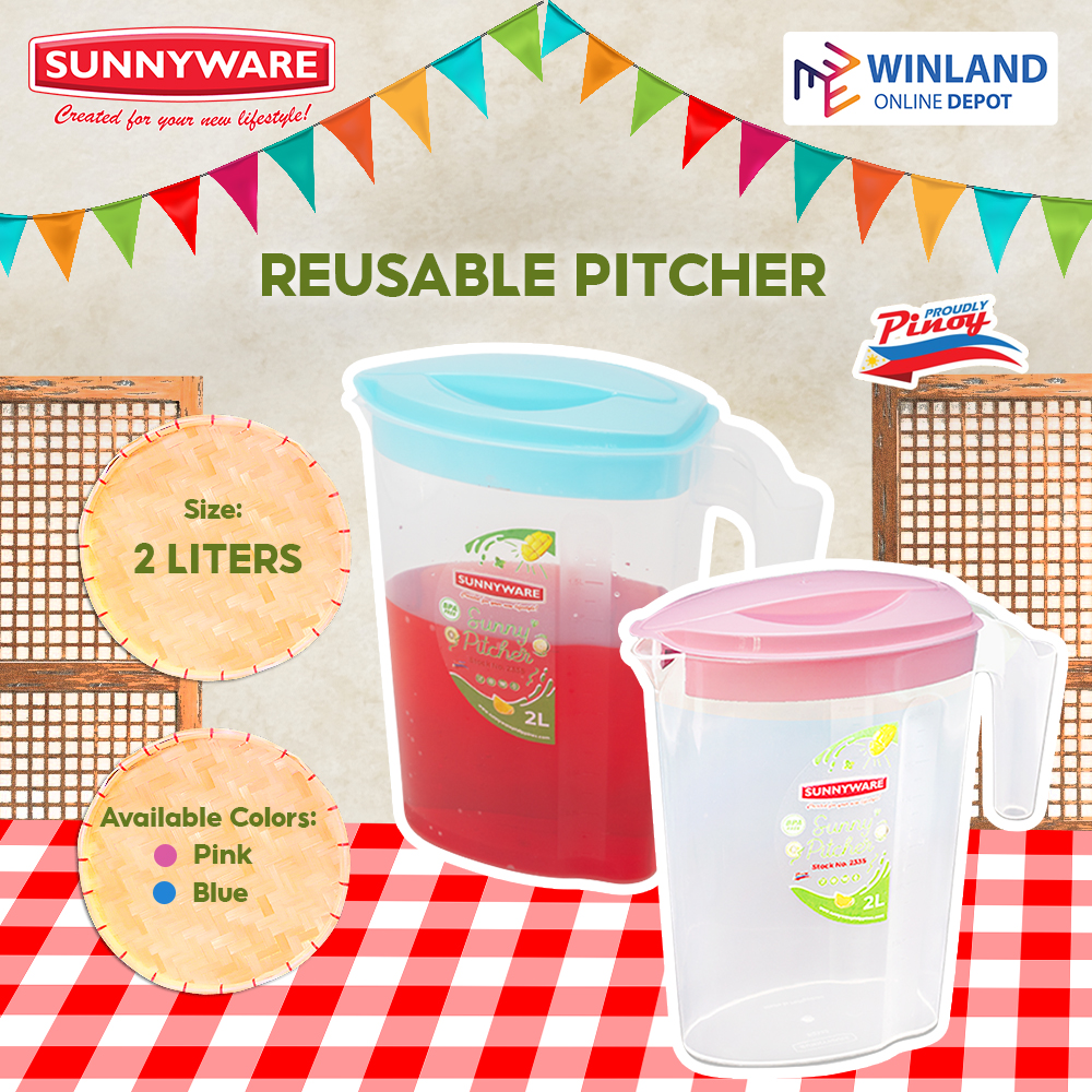 SUNNYWARE by Winland 3000ml/3Liters Washable and Reusable Plasticware ...