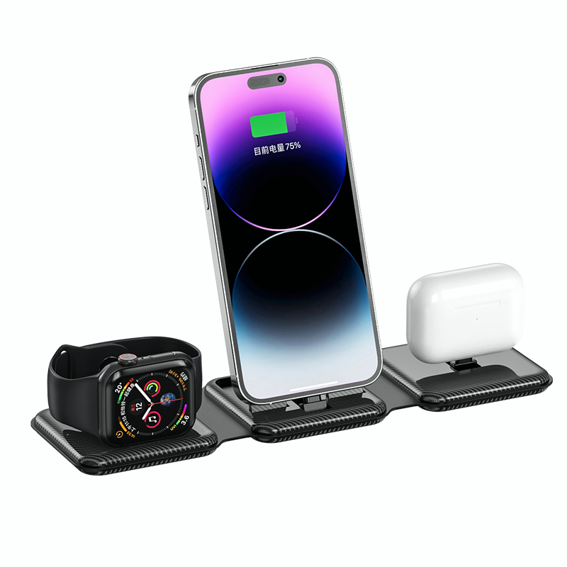 GOOJODOQ 4-IN-1 Wireless Charger Stand Foldable Magnetic for iWatch ...