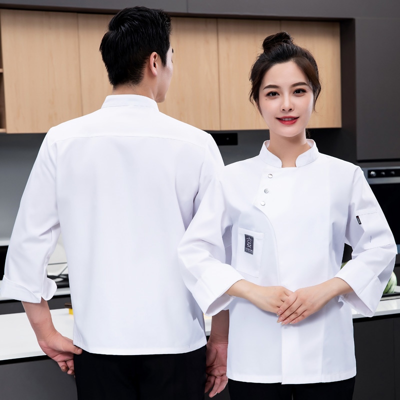 Waterproof Chef Catering Baked Pastry Chef Uniform Long Sleeve Female ...
