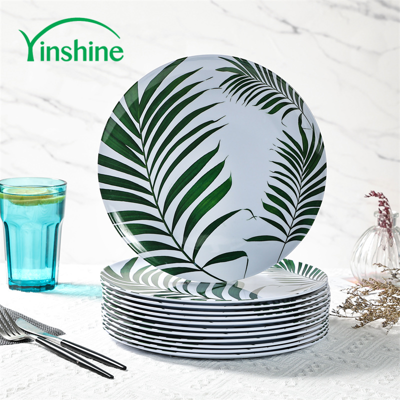 Yinshine Brand 12pcs palm leaf 8/9/10 inch melamine plates set sale per ...