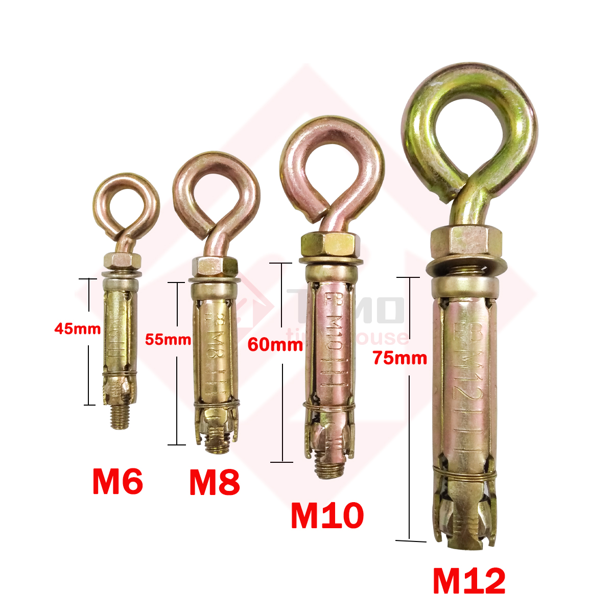 (per pcs）Expansion Screw Shell Anchor bolt & hook & eye | Lazada PH